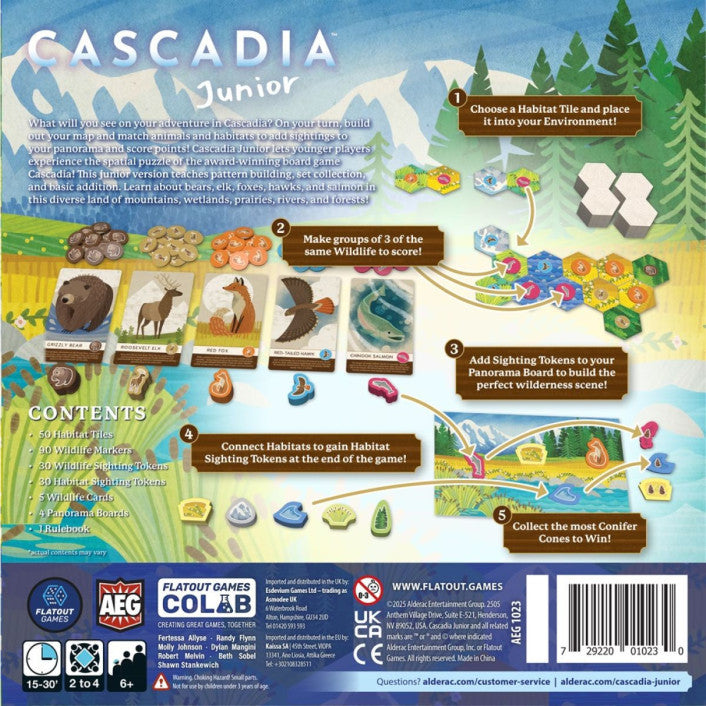 Cascadia Junior | Kids Board game, family fun! – Wizard's Arcane Tabletop Tavern